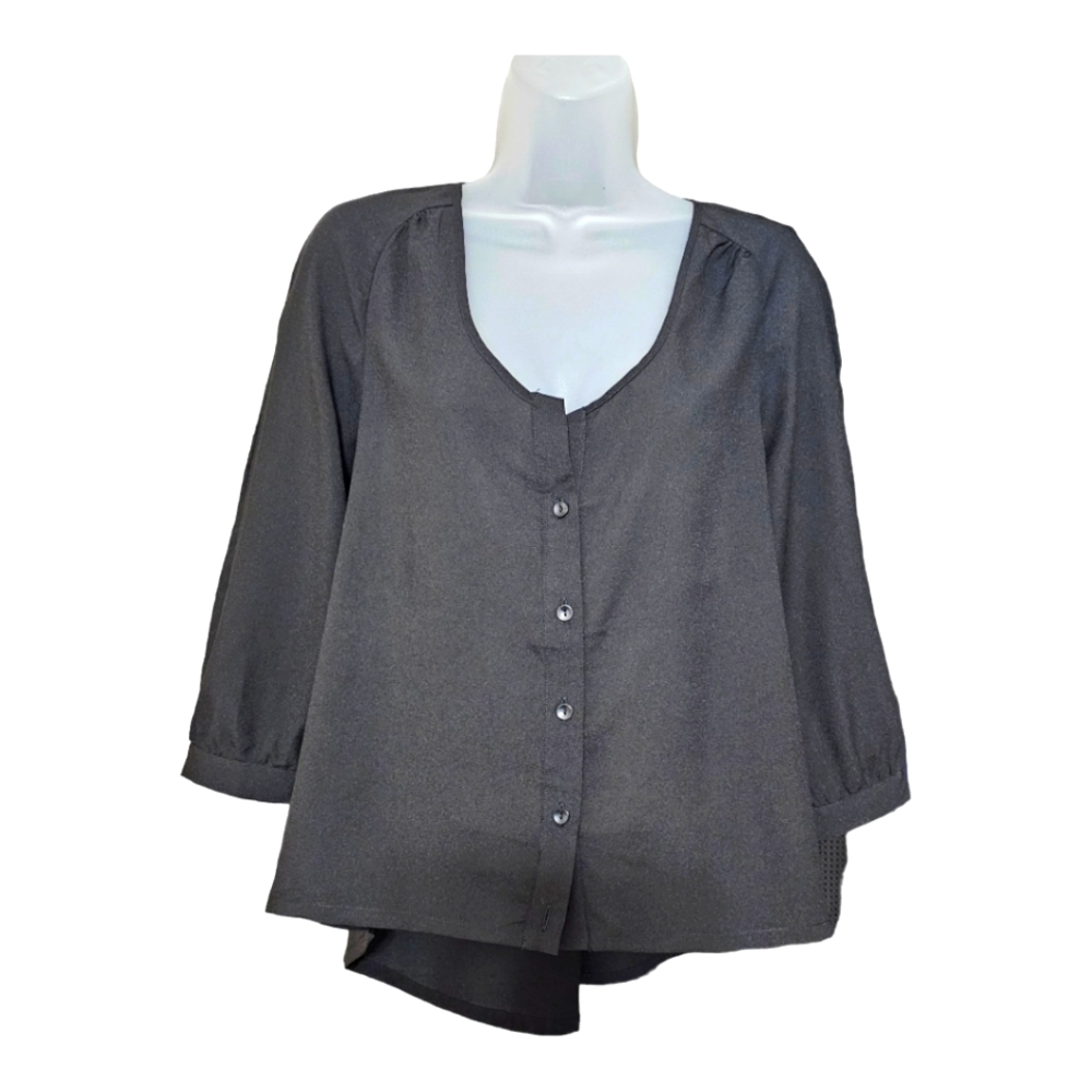 Sparkle & Fade Women's Open Back Lace Blouse - S - Gem